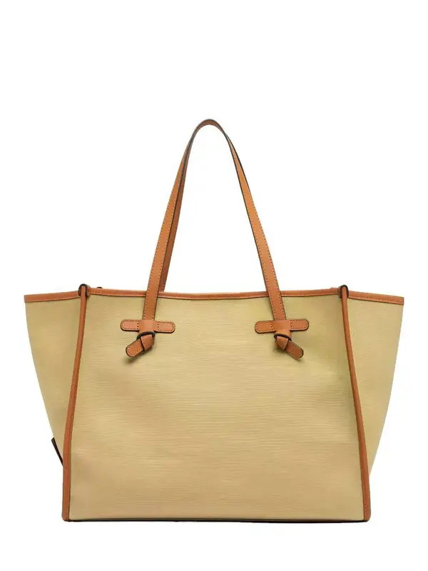 MARCELLA CLUB Canvas And Leather Trim Tote Bag - Neutrals