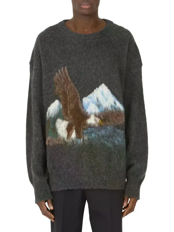 MAISON MARGIELA Intarsia Design Sweater - Grey