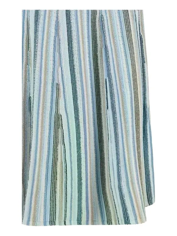 Barbour Josie Knitted Stripe Midi Skirt - Blue