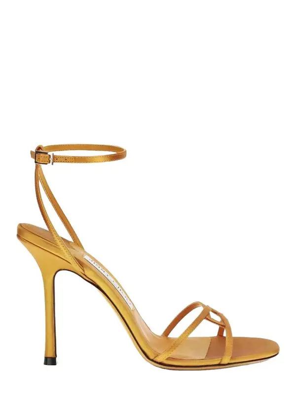 JIMMY CHOO Leo 100 Heeled Sandals - Orange