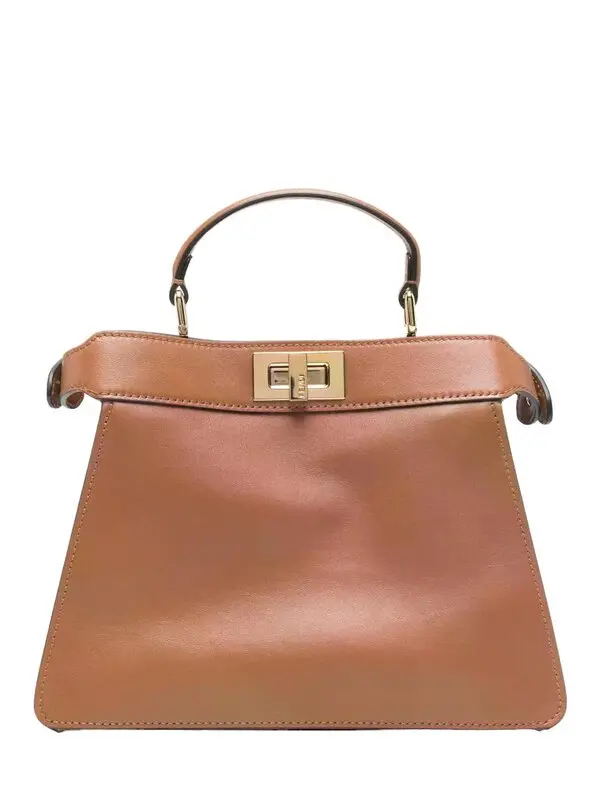 Fendi Small Peekaboo Iseeu Leather Tote Bag - Neutrals