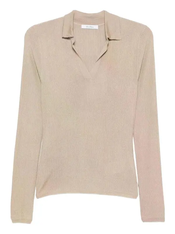 Max Mara Ribbed Knit Sweater - Neutrals