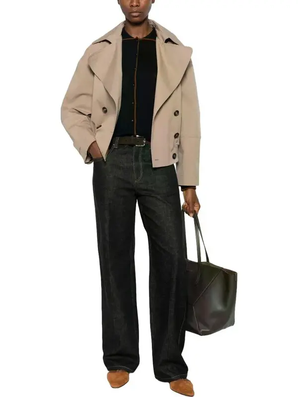Max Mara Contrast Trim Polo Collar Cardigan - Black