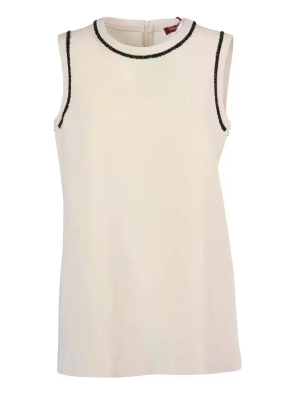 Max Mara Bead-embellished Vest - Neutrals
