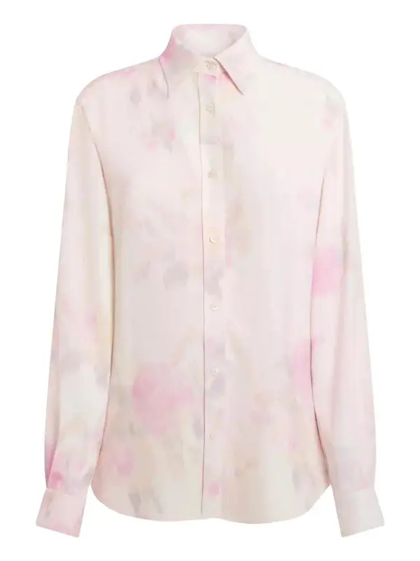 Moschino Floral Print Long Sleeve Shirt - Pink