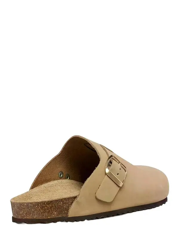Geox Buckle-fastening Leather Slides - Neutrals