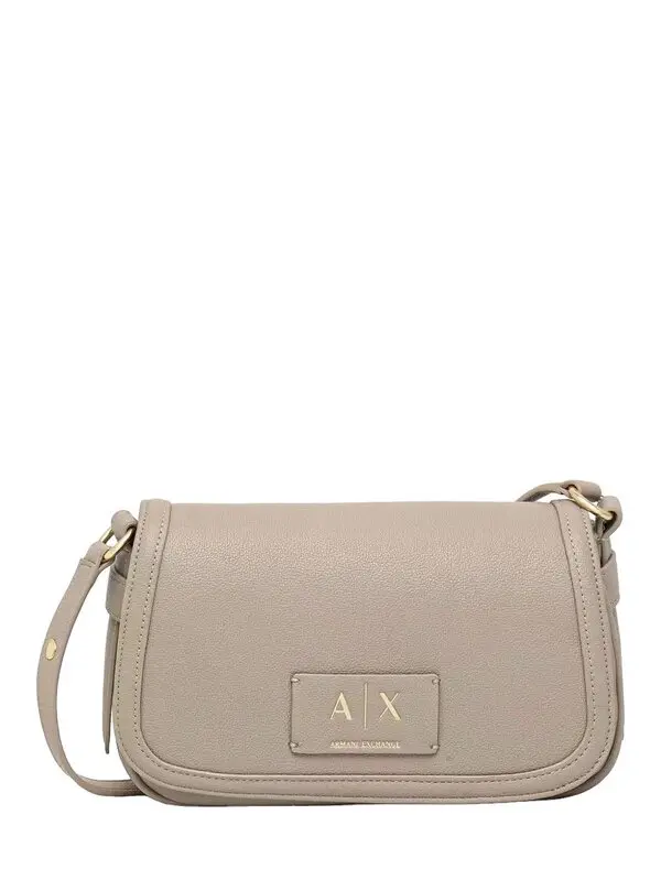 Armani Exchange Logo Plaque Shoulder Bag - Neutrals