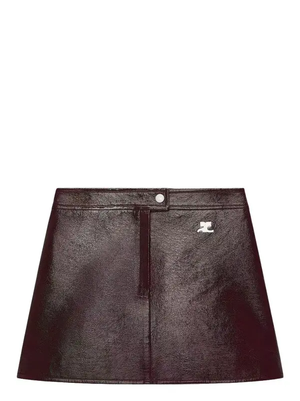 COURREGES Vinyl-effect Mini Skirt - Red