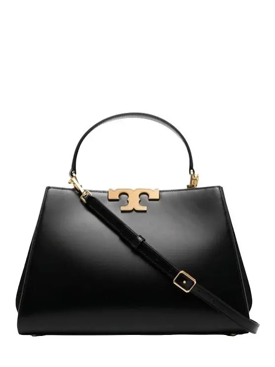 Tory Burch Satchel Bag With Logo Detail - Black
