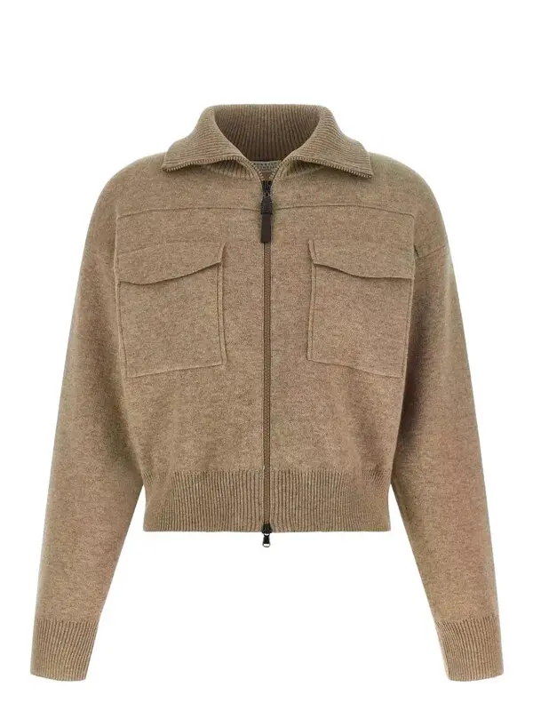 Brunello Cucinelli Monili Cropped Cardigan - Neutrals