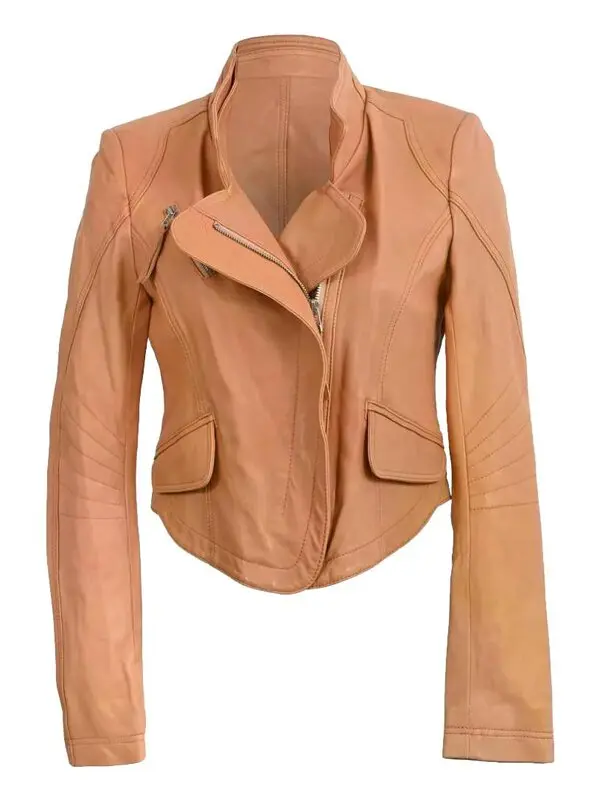 Alexander McQueen Leather Zip-up Biker Jacket - Neutrals