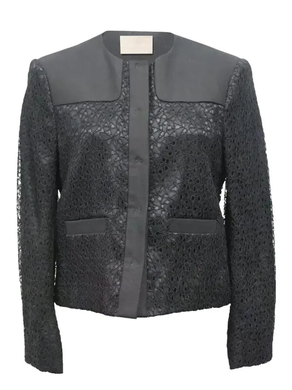 JASON WU Lace Detail Single-breasted Blazer - Black