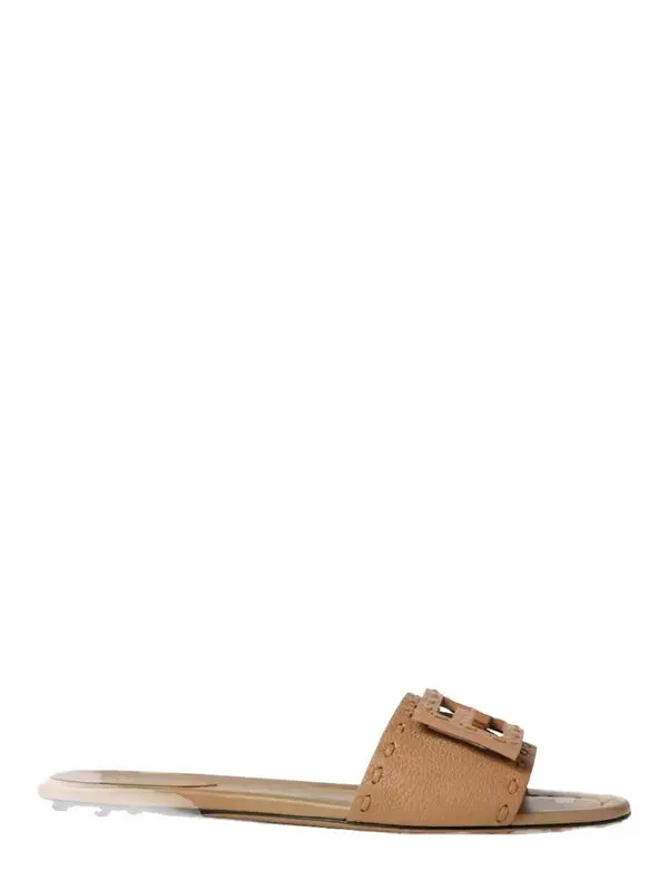 Fendi Baguette Selleria Flat Sandals - Brown