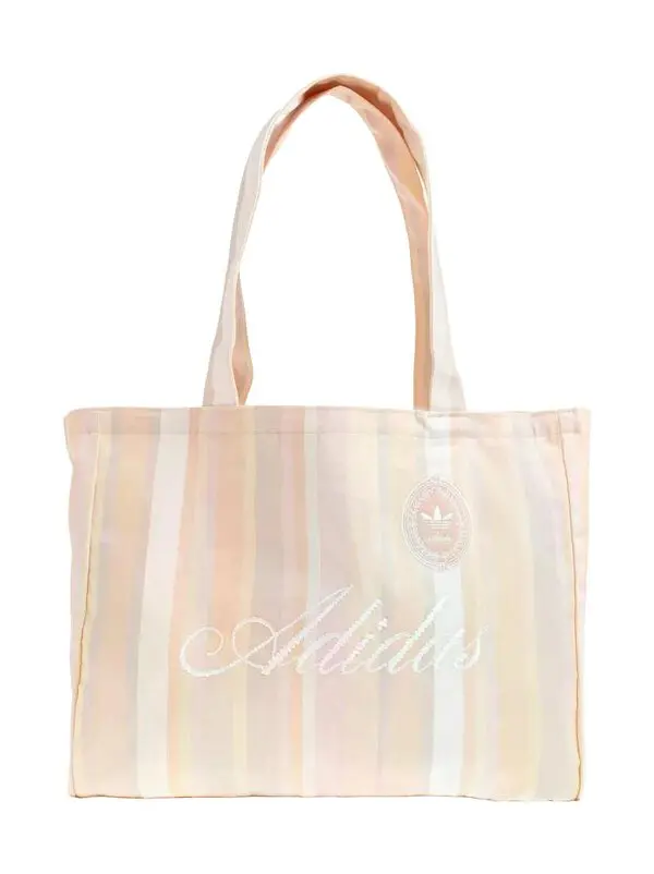 Adidas Embroidered Striped Tote Bag - Neutrals