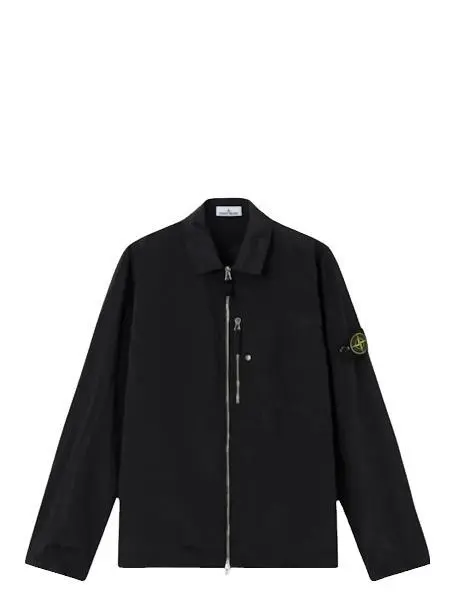 Stone Island Zip-up Shirt Jacket - Black