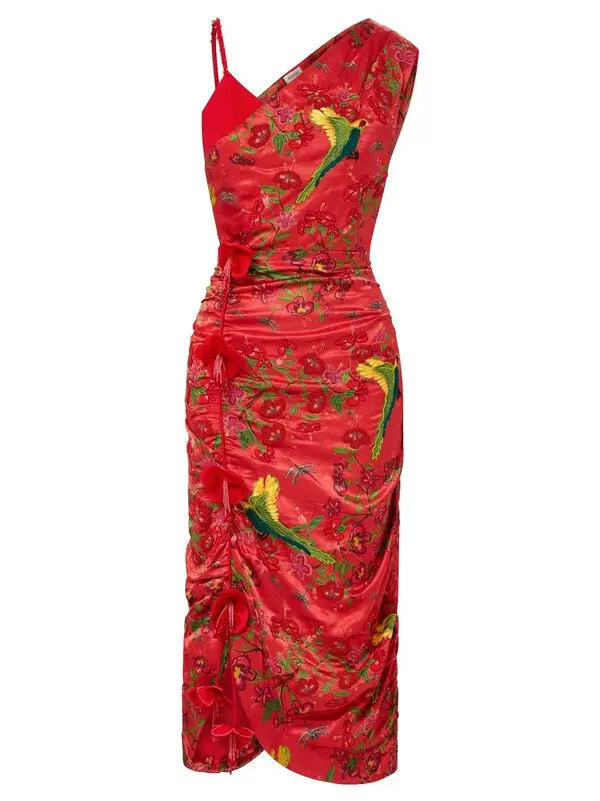 ASHAKI The Maya One-shoulder Dress - Red