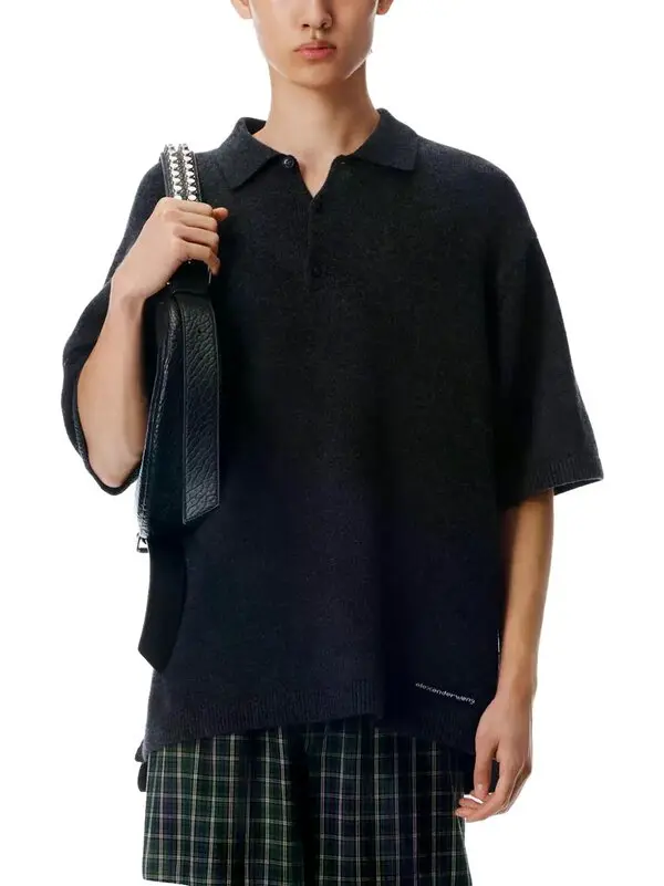 Alexander Wang Oversized-fit Polo Shirt - Grey
