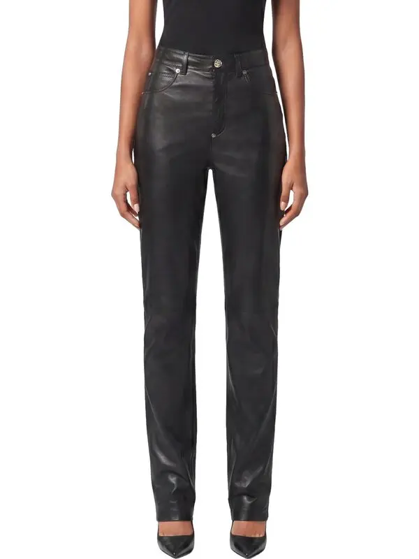 Philipp Plein High-waisted Skinny Trousers - Black