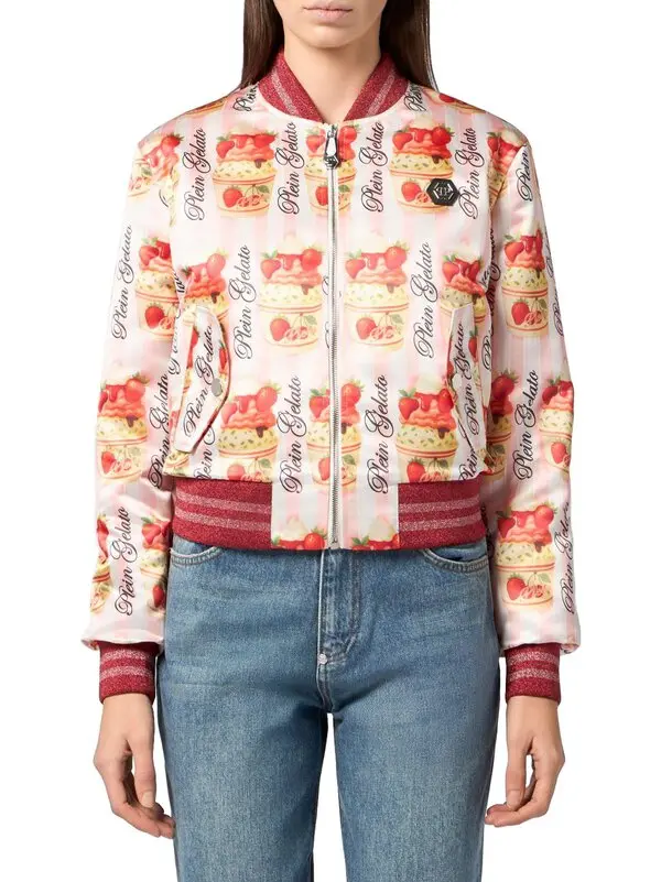 Philipp Plein Bomber Jacket - Fuchsia