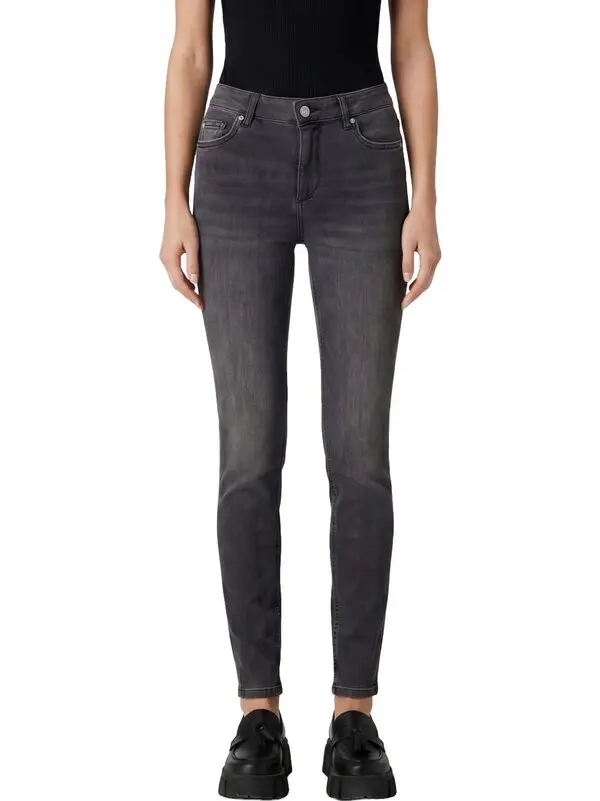 Liu Jo Mid-rise Skinny Jeans In Dark Wash Denim - Black 1