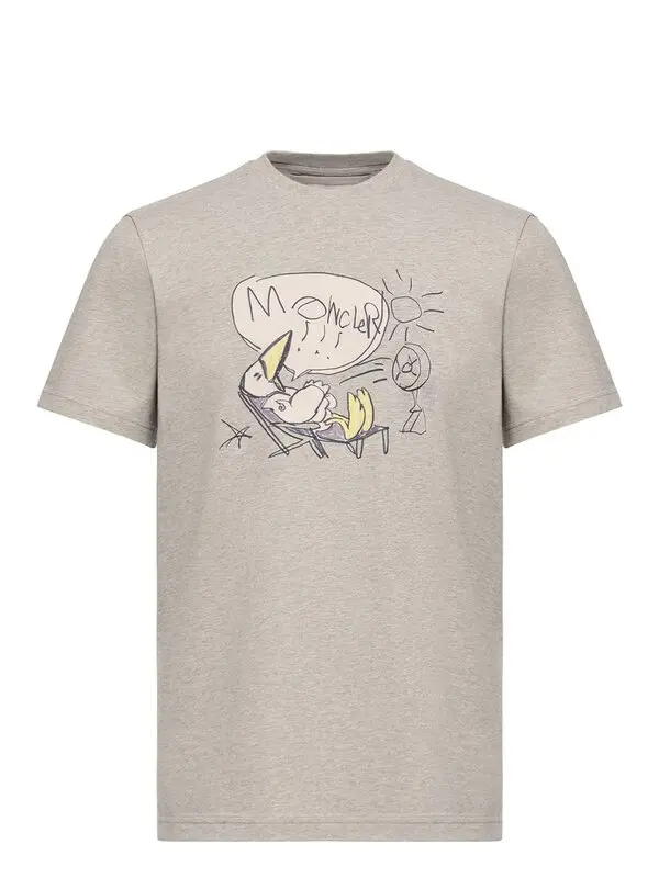 Moncler Monduck Cotton T-shirt - Grey