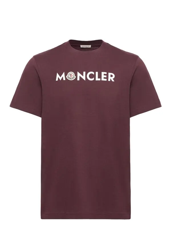 Moncler Logo Cotton T-shirt - Red