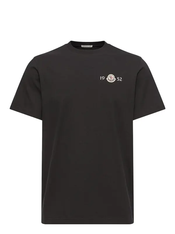 Moncler Logo Cotton T-shirt - Black