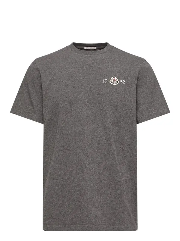 Moncler Logo Cotton T-shirt - Grey