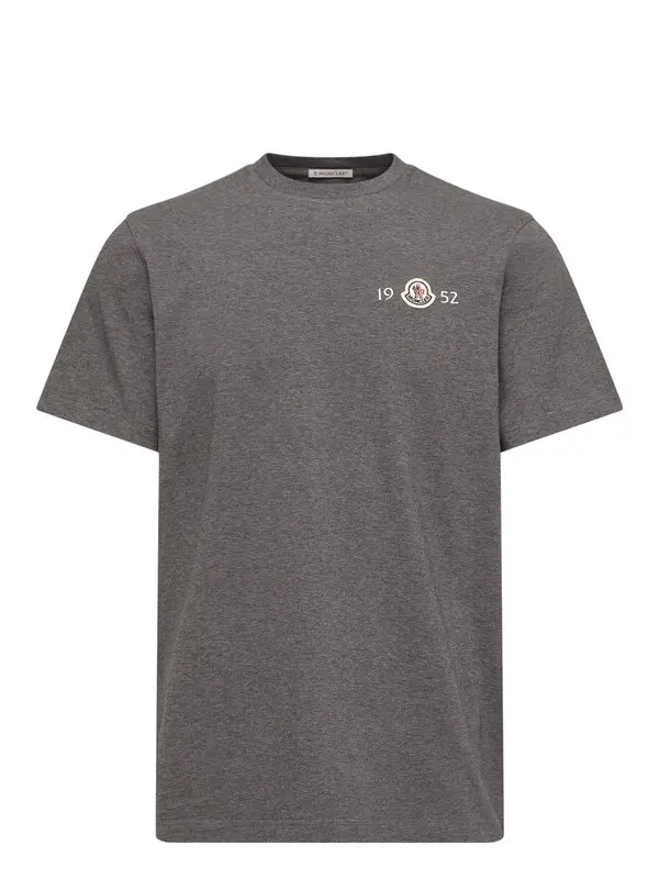 Moncler Logo Cotton T-shirt - Grey