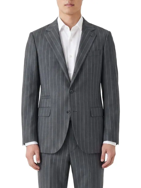 Brunello Cucinelli Striped Blazer - Grey