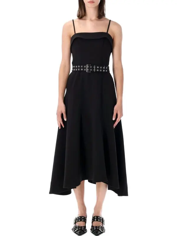 GANNI Midi Dress - Black