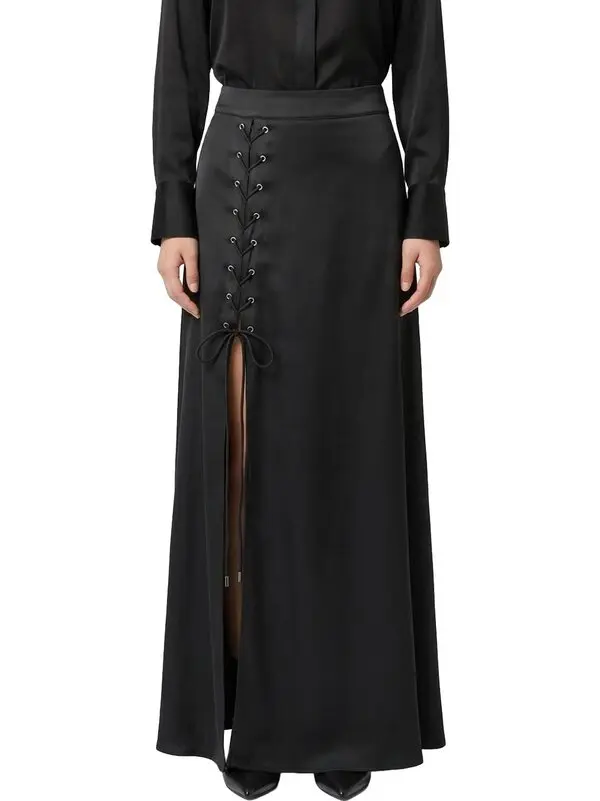 Pinko Lace-up Maxi Skirt - Black