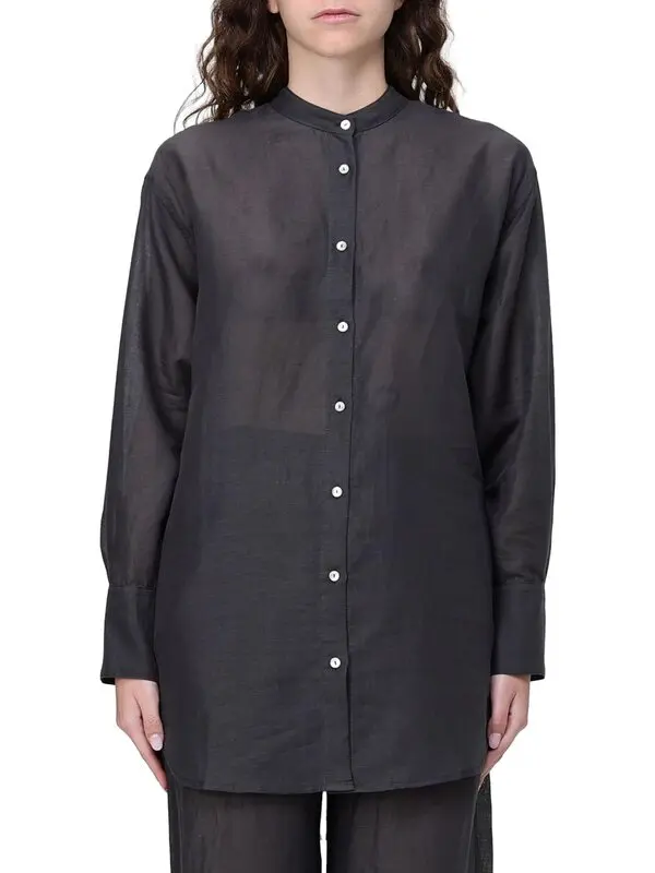 120% Lino Shirt - Charcoal
