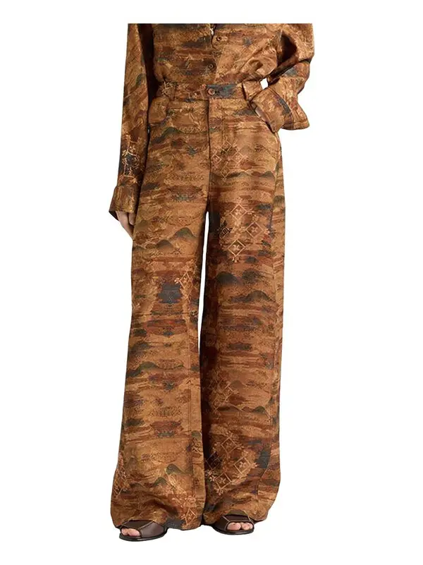 Momoni Palazzo Trousers - Brown
