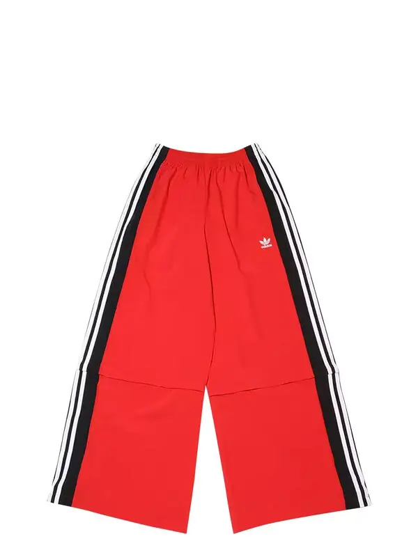 Adidas Track Pants With Signature Stripes - Red