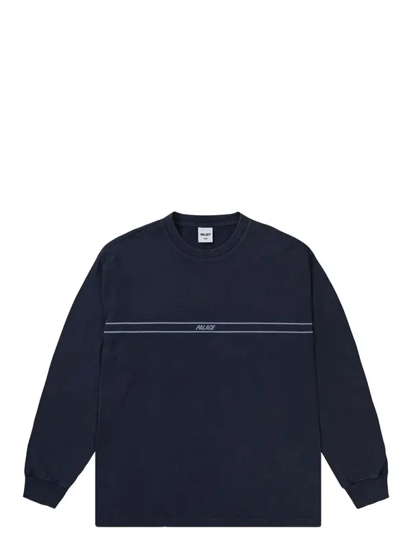 PALACE Long Sleeve Pigment Font Shirt - Blue