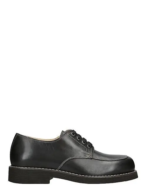 LEMAIRE Leather Lace-up Derby Shoes - Black