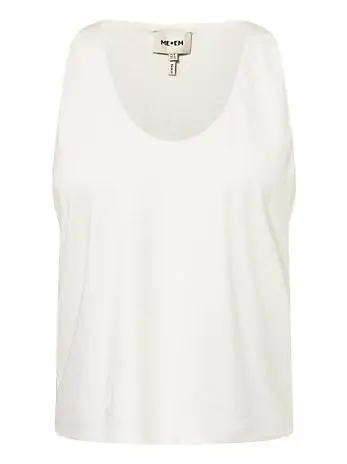 ME+EM Scoop-neck Sleeveless Stretch-jersey Top - Light Cream