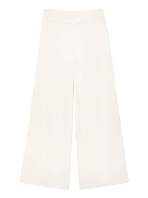 REISS Clover Wide-leg Woven Suit Trousers - White