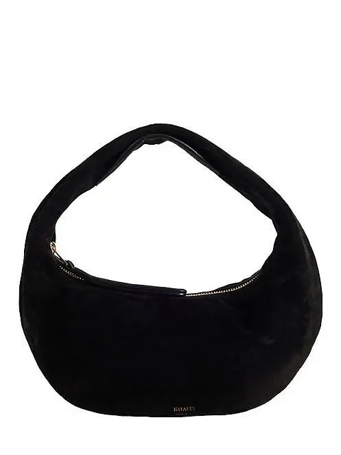 Khaite Olivia Mini Suede Hobo Bag - Black