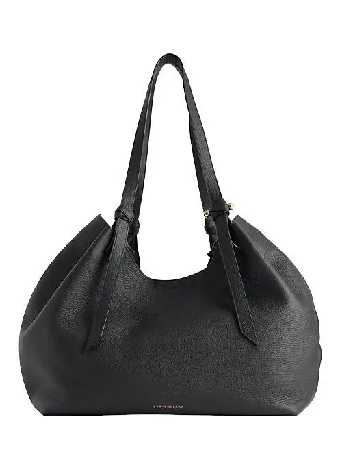 Strathberry Barra Logo-plaque Leather Tote Bag - Black
