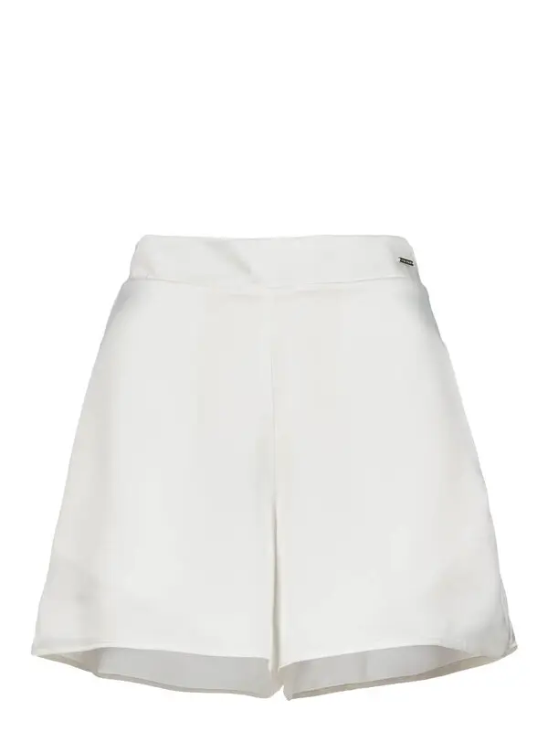 VAZAF Satin Tailored Shorts - White