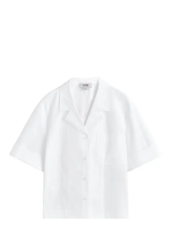 Cos Lace-trimmed Resort Shirt - White