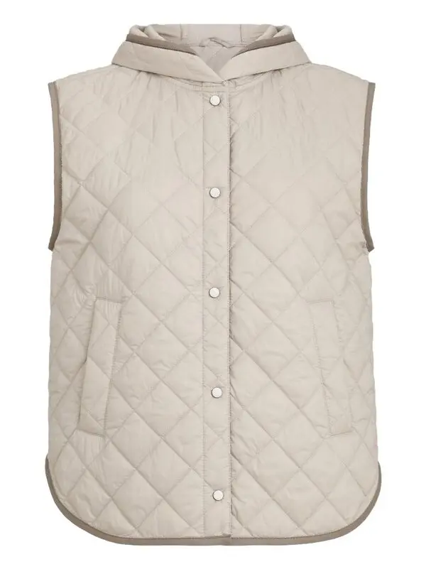 Brunello Cucinelli Quilted Down Vest - Grey