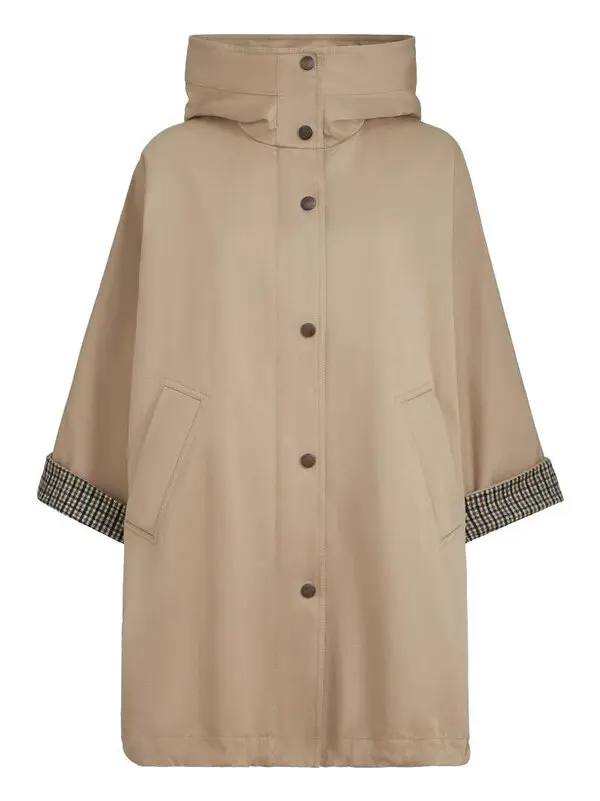 Brunello Cucinelli Cotton And Linen Blend Parka Coat - Beige