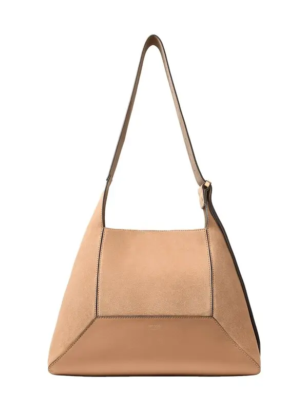 JIMMY CHOO Diamond Hobo Shoulder Bag - Toffee/gold