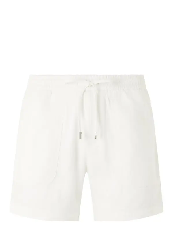 Mr P. Straight-leg Cotton Drawstring Shorts - White