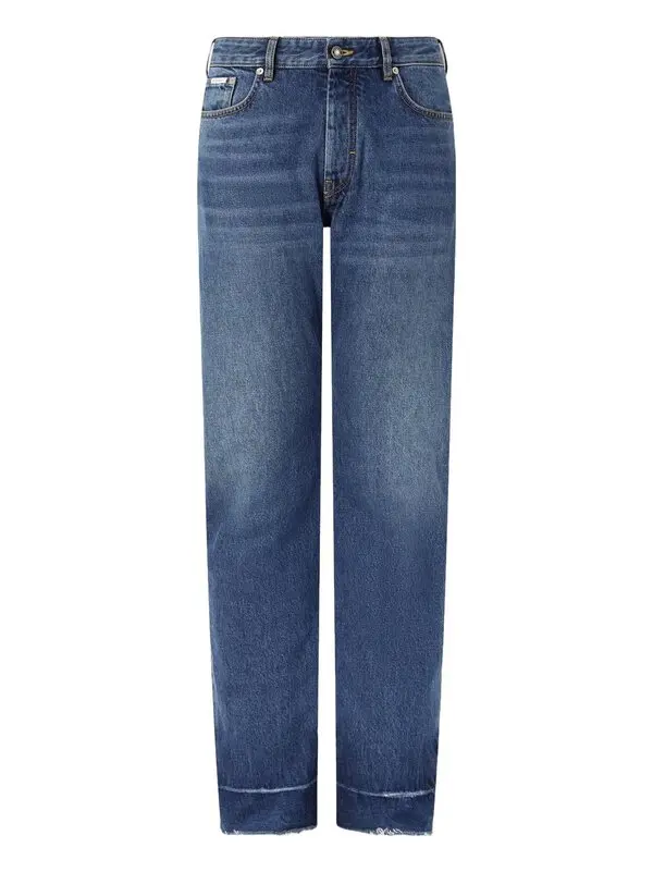 Givenchy Straight-leg Fringed Jeans - Blue