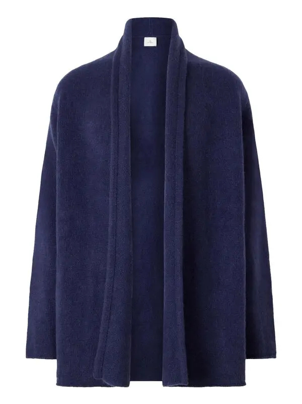 THE ELDER STATESMAN Shawl-collar Cashmere Cardigan - Blue