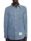 Thom Browne Armband In Washed Denim Shirt - Multicolor